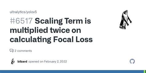 Scaling Term Is Multiplied Twice On Calculating Focal Loss · Issue