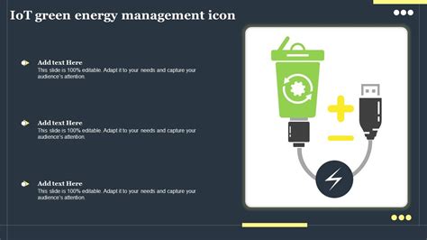 Iot Green Energy Management Icon Ppt Slide