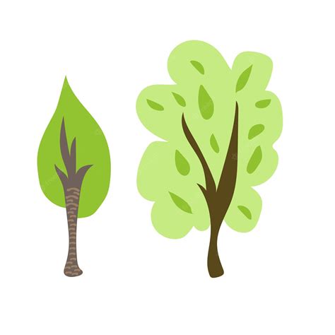 Premium Vector Set Of Different Tree Design