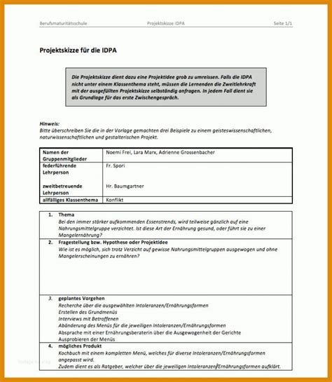 Fabelhaft Projektskizze Vorlage Sie Müssen Es Heute Versuchen Muster And Vorlagen Kostenlos