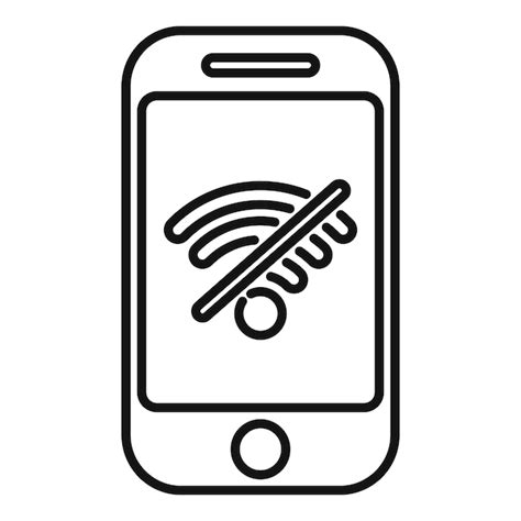 Premium Vector Smartphone Showing Wifi Signal Disconnected Icon