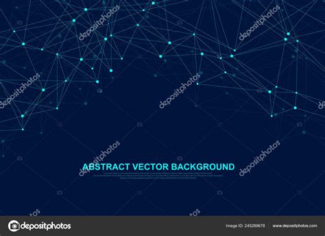 Networking Connection Concept Abstract Technology Global Network Connections With Points And