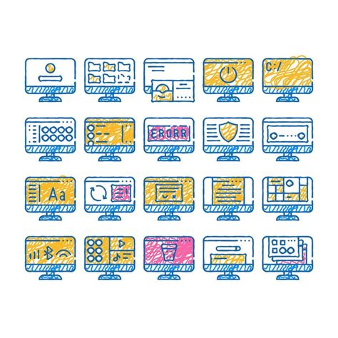 Operating System Pc Icon Hand Drawn 49817540 Vector Art At Vecteezy