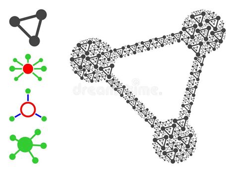 Triangle Mesh Recursive Mosaic Of Self Items Stock Vector Illustration Of Linked Connection