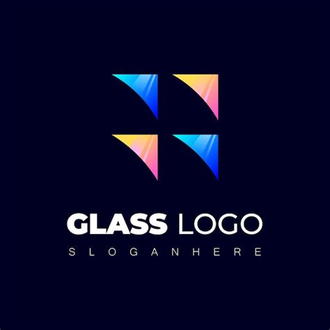 Premium Vector Gradient Glass Logo