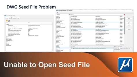 Unable To Open Seed File In Microstation Youtube