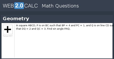 View Question Geometry