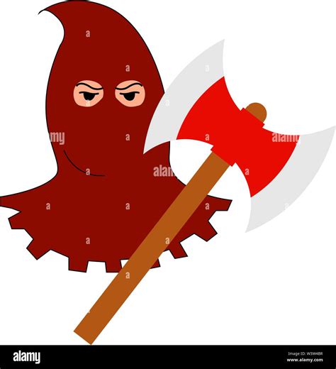 Executioner With Axe Illustration Vector On White Background Stock Vector Image And Art Alamy