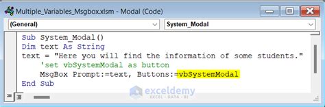 Using Excel Vba To Show Multiple Values With Multiple Variables In A