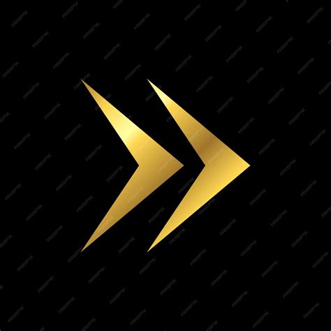 Premium Vector Gold Color Arrow Icon Vector Template