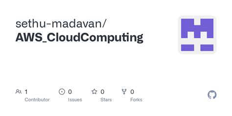 Github Sethu Madavanawscloudcomputing