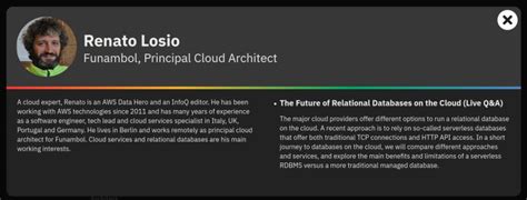 Renato Losio On Linkedin Passdatacommunitysummit Database Cloud