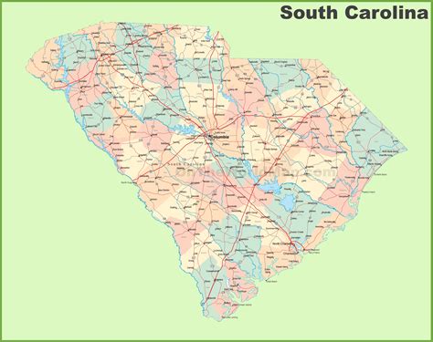 Printable Map Of South Carolina Get Your Hands On Amazing Free
