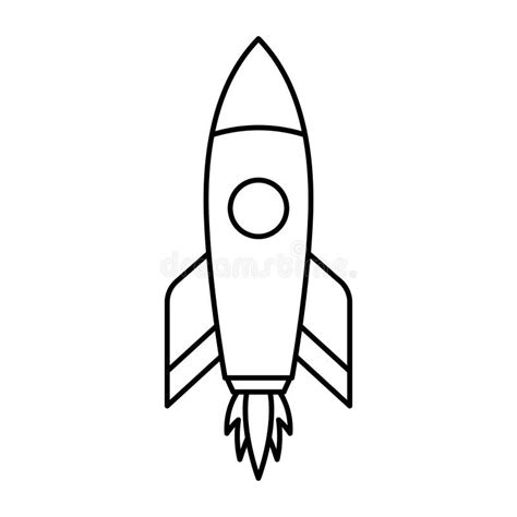Rocket Launched Icon Space Travel Start Up Business Concept Creative Idea Symbol Stock Vector