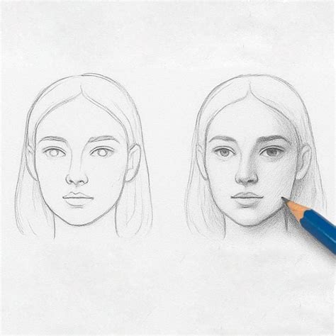 Girl Face Drawing Shading Techniques Trendy Art Ideas