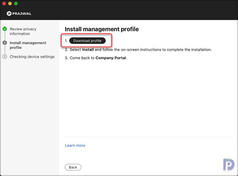 enroll macos devices in intune using company portal app