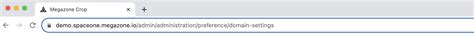 Domain Settings Cloudforet