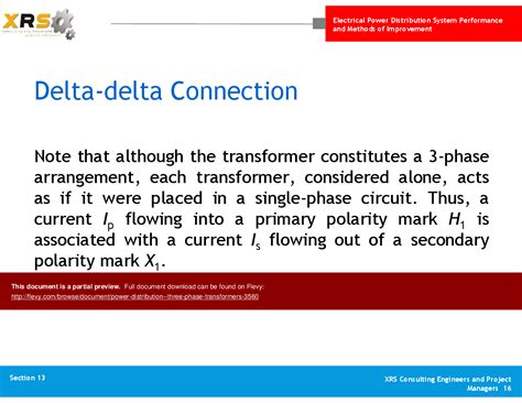 Power Distribution Three Phase Transformers Ppt Slide Deck