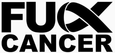 Fuck Cancer Awareness Ribbon Vinyl Decal Car Truck Window Sticker Black