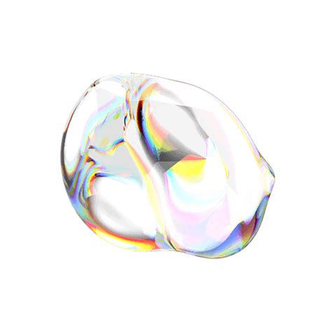 Shapefest™ Glass Prism Floating Blobs 3d Illustrations