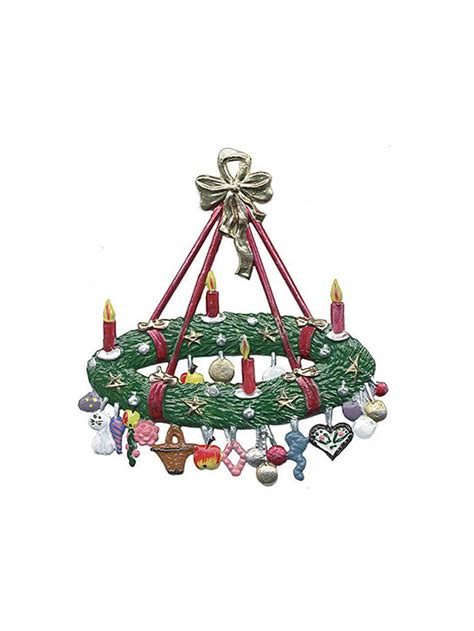 Wilhelm Schweizer Pewter Large Advent Wreath Ornament Christmas