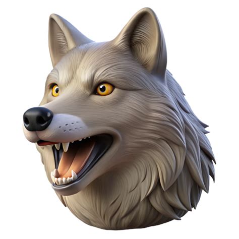 Standout Minimalist A Single Realistic Wolf Head Howling No