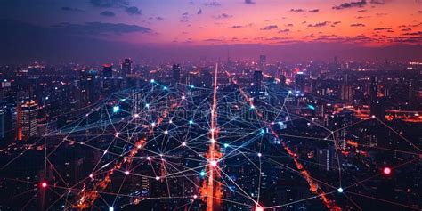 Connectivity Concept With High Tech Stock Illustration Illustration