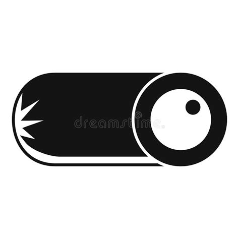 Black Power Switch Button Icon Showing On Off Position Stock Vector Illustration Of Technology