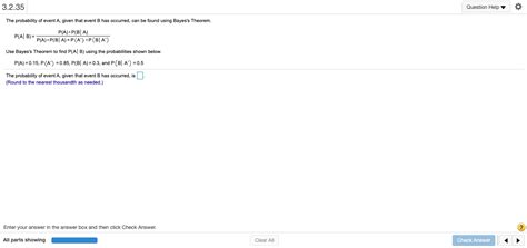 Solved Question Help The Probability Of Event A Chegg