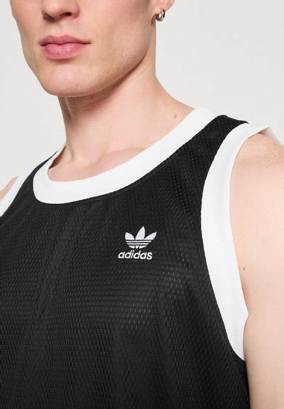 Adidas Originals Adicolor Mock Eyelet Top Blackschwarz Zalando