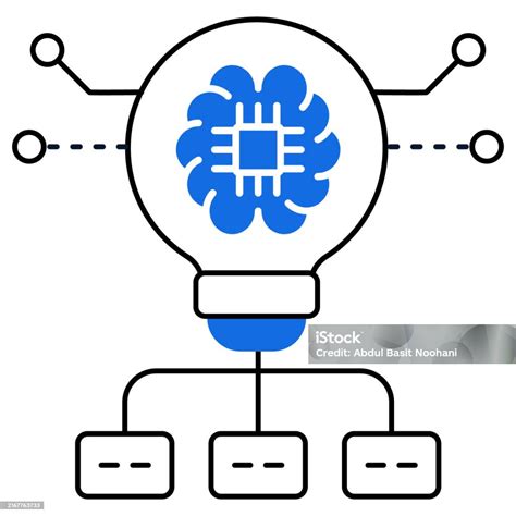 전구와 회로 연결이 있는 Ai 기반 혁신 아이콘으로 Ai 기반 아이디어 기술 발전 및 디지털 트랜스포메이션을 나타냅니다 0명에