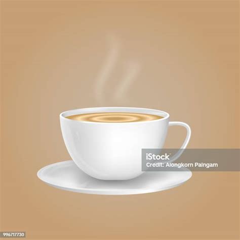 프리미엄 화이트 세라믹 커피 컵입니다 흰색 세라믹 컵에 카푸치노 커피입니다 현실적인 세라믹 커피 컵 벡터 디자인입니다 0명에