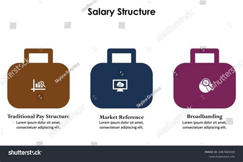 Three Types Salary Structure Traditional Pay Stock Vector Royalty Free