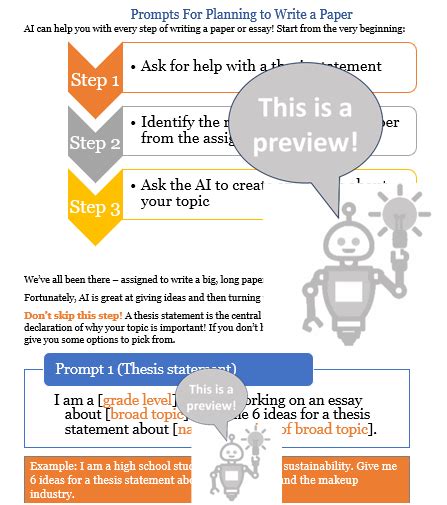 AI Lessons Student Thinking While Using AI ChatGPT Big High School Bundle Made By Teachers