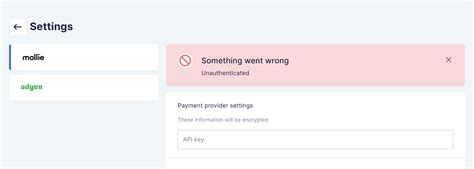 Error Message In Dashboard Something Went Wrong Unauthenticated