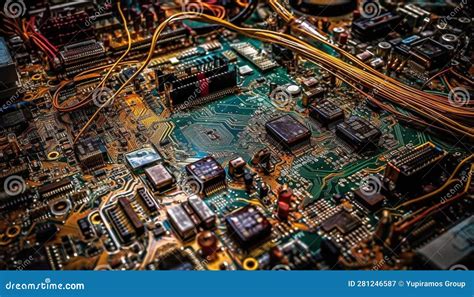 Complexity Of Electronics Industry Shown In Close Up Of Soldered