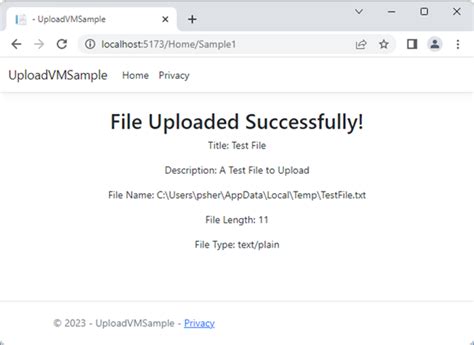 File Upload With NET Core And MVC Part Using A View Model