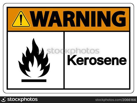 Warning Kerosene Symbol Sign On White Background —