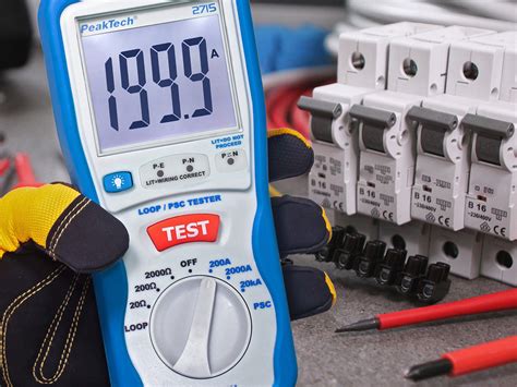 PeakTech P 2715 Comprobador Digital De Blucle Loop PSC Tester