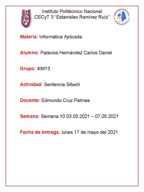 Sentencia Switch Lenguaje C Pdf Flujo De Control Lenguaje De Programación