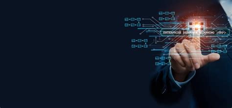 Premium Photo Businessman Hand Touching Virtual Graphical Interface Of Enterprise Resource