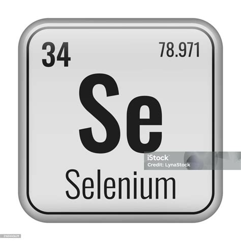 Selenium Symbol Chemical Element Of The Periodic Table Vector Illustration Isolated On White