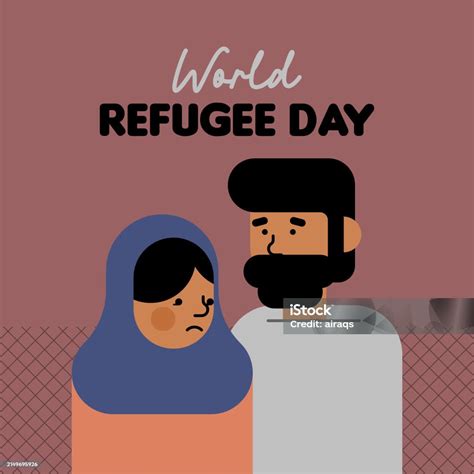 World Refugee Day Illustration Background Stock Illustration Download