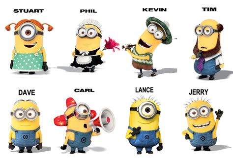 Minions Despicable Me 2 Names