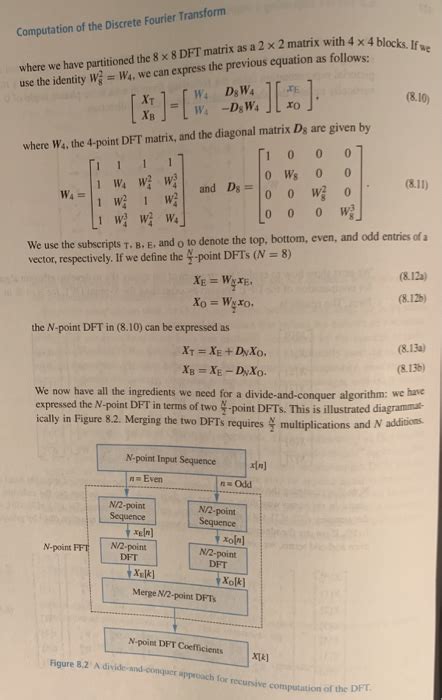 Solved The Fft Idea Using A Matrix Approach 8 2 Most