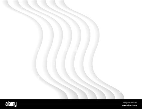 Abstract White Paper Cut Curve Overlap Design Modern Futuristic Background Vector Illustration