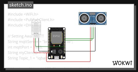 Test Mqtt Dalam Sensor Dht Dan Jarak Copy Wokwi Esp32 Stm32 Arduino