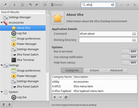 Menulibre Search Xubuntu