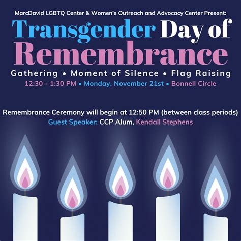 Transgender Day Of Remembrance Community College Of Philadelphia