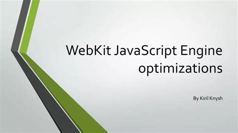 ppt webkit javascript engine optimizations powerpoint presentation